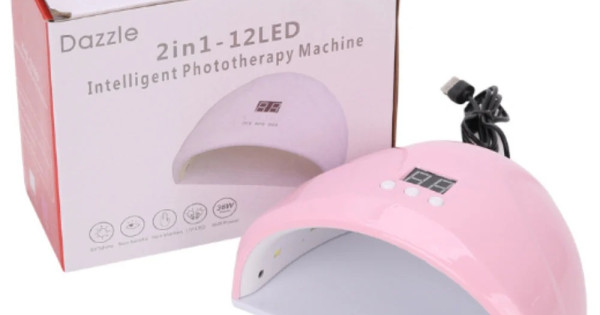 Φουρνάκι Mini Νυχιών 2 in 1 12 led UV / LED 36W Ροζ | mohicans.gr