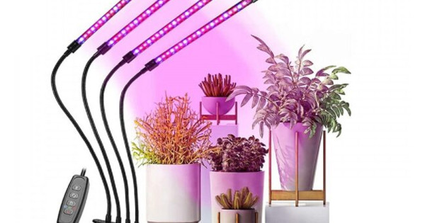 Επιτραπέζιο Grow Light με 3 Λάμπες 360° και 80 LED SP-101 | mohicans.gr